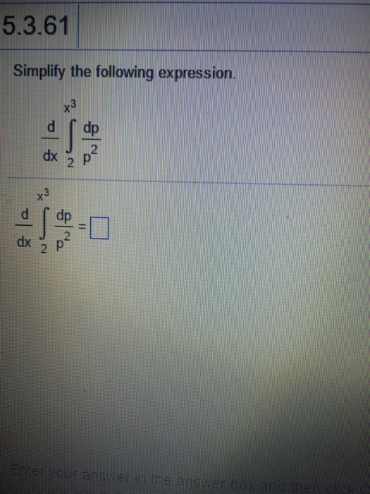 Solved Simplify the following expression. d/dx | Chegg.com
