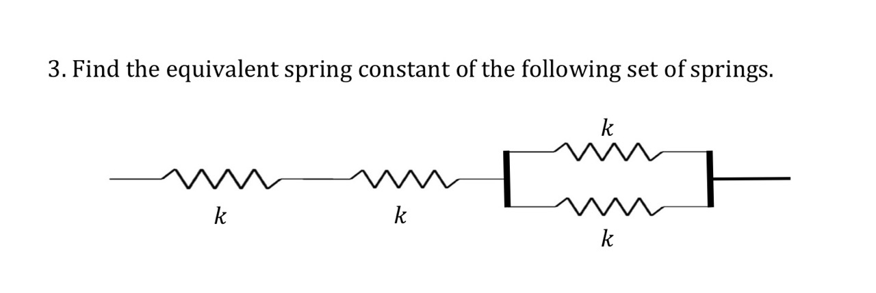 Solved 3. Find the equivalent spring constant of the | Chegg.com