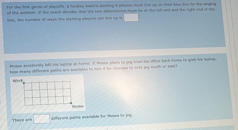 Solved For the first game of playolfs, a hockey team's | Chegg.com