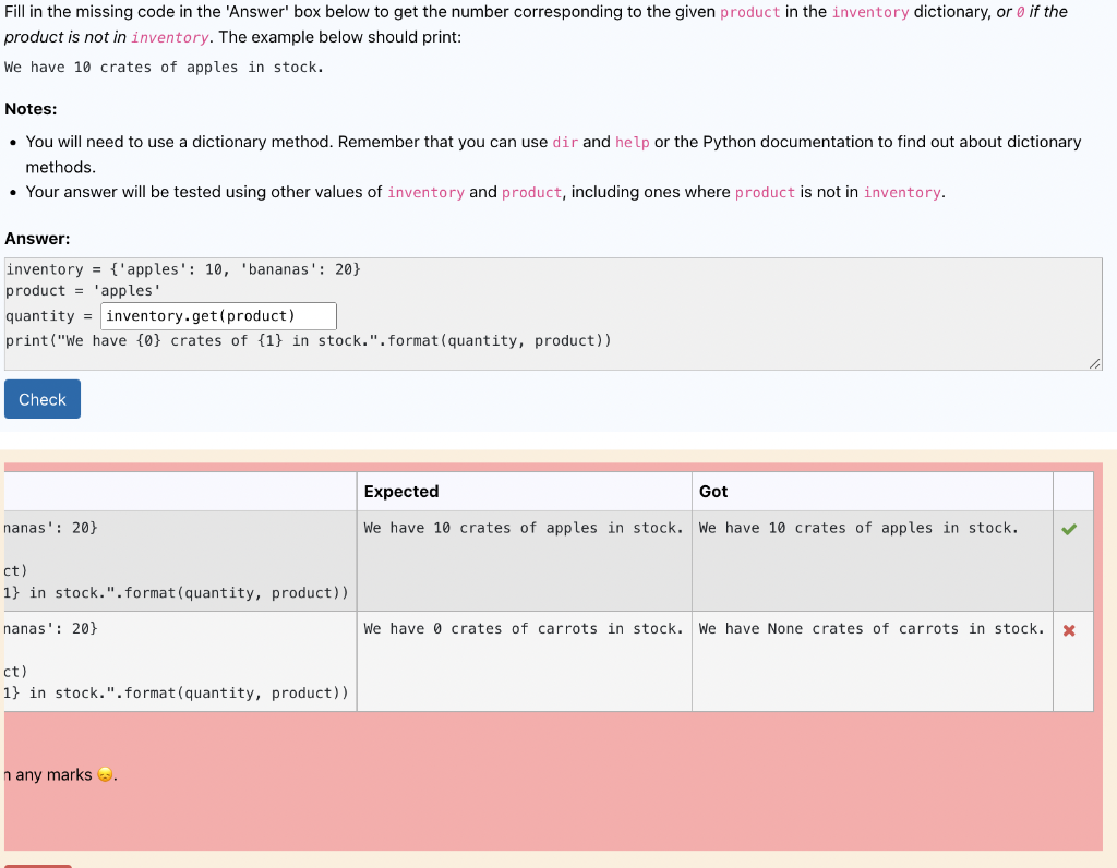 Solved Fill in the missing code in the 'Answer' box below to | Chegg.com