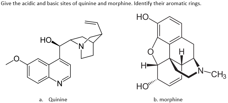 Solved Give the acidic and basic sites of quinine and | Chegg.com