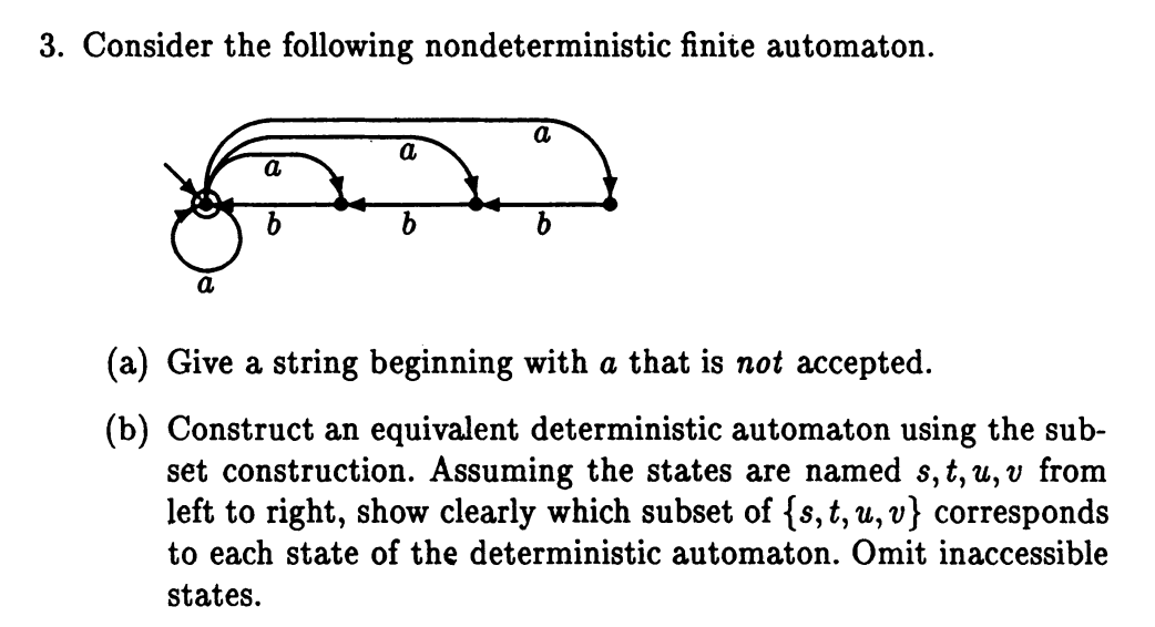 Solved 3 Consider The Following Nondeterministic Finite