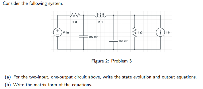 Solved Consider the following system. 2H 318 i 500 mF 250 mF | Chegg.com