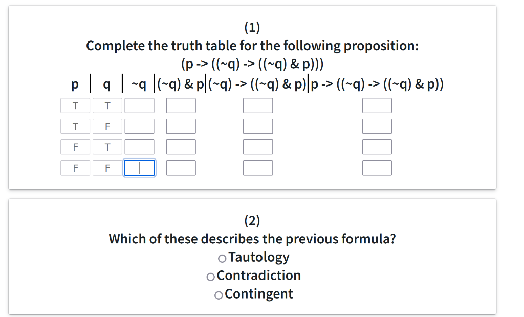 (2) Which of these describes the previous formula? | Chegg.com