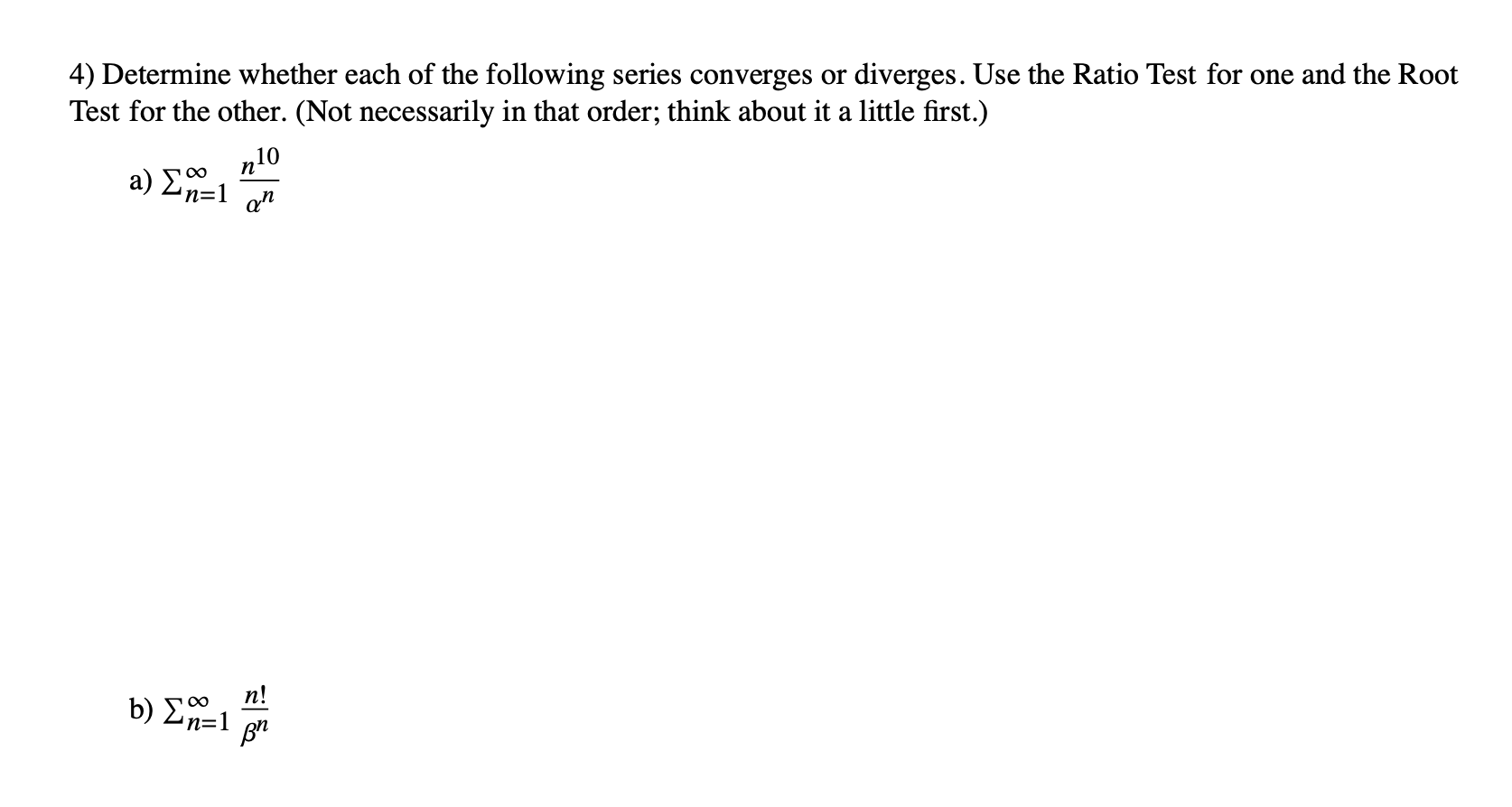 Solved Determine whether each of the following series | Chegg.com