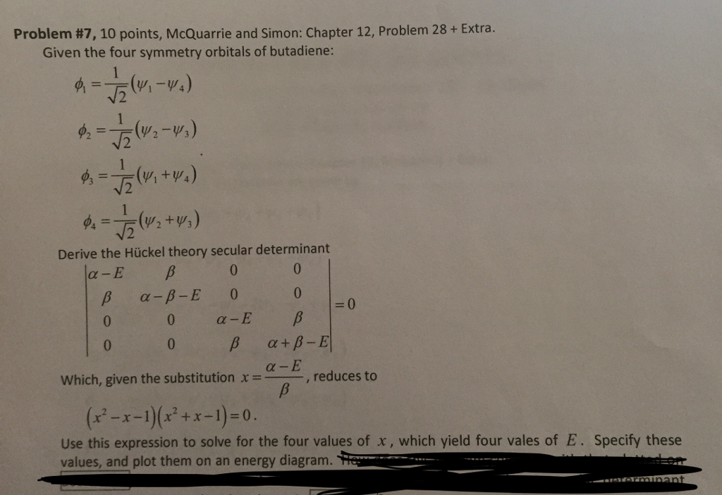 Solved Problem #7, 10 points, McQuarrie and Simon: Chapter | Chegg.com Solved Problem #7, 10 points, McQuarrie and Simon: Chapter | Chegg.com