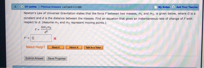 Solved 2. 0M points I Previous Answers LarCalc9 2.3.088. My | Chegg.com Solved 2. 0M points I Previous Answers LarCalc9 2.3.088. My | Chegg.com