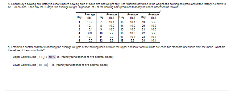 Solved A Choudhury's bowling ball factory in Illinois makes | Chegg.com