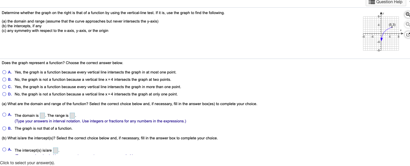 Solved B Question Help Ау Determine whether the graph on the | Chegg.com