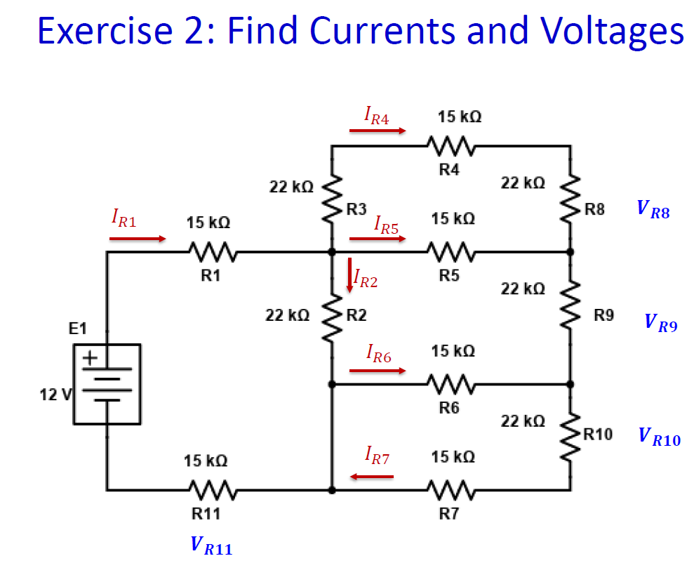 Solved Exercise 2 : Find Currents and Voltages | Chegg.com