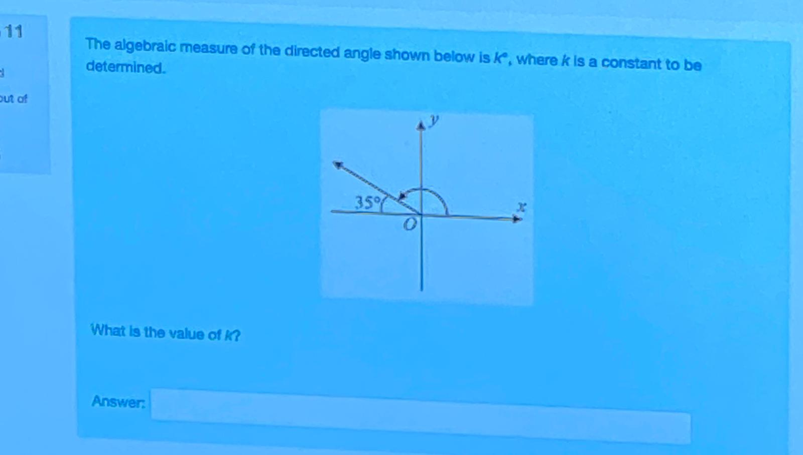 Solved The algebraic measure of the directed angle shown | Chegg.com