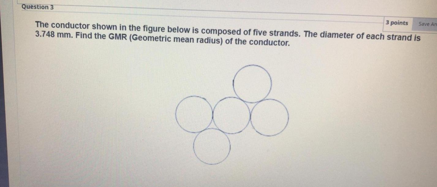 Solved Question 3 3 points Save An The conductor shown in | Chegg.com