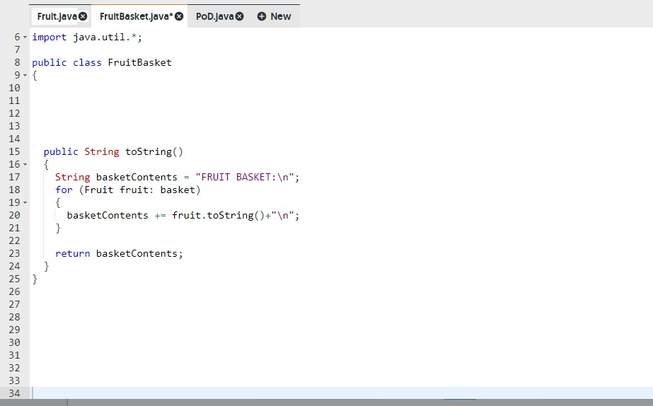 Solved Instructions Today you will be given a Frult class. | Chegg.com