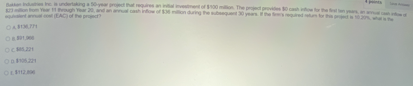 Solved Bakken Industries Inc. is undertaking a 50-year | Chegg.com