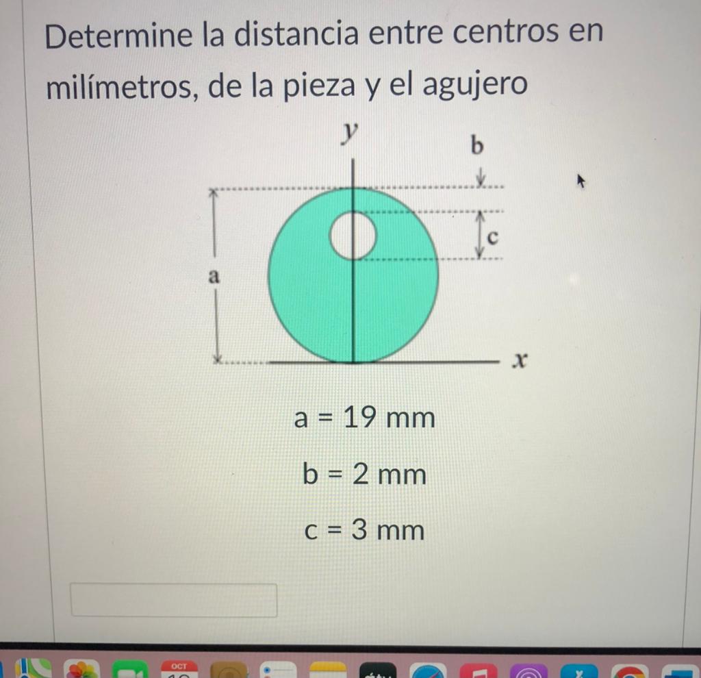 Solved Determine the center distance, in millimeters, of the | Chegg.com