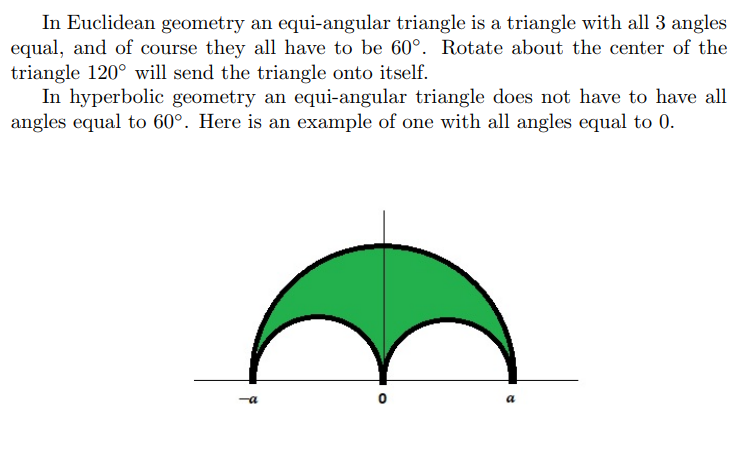 Solved In Euclidean geometry an equi-angular triangle is a | Chegg.com