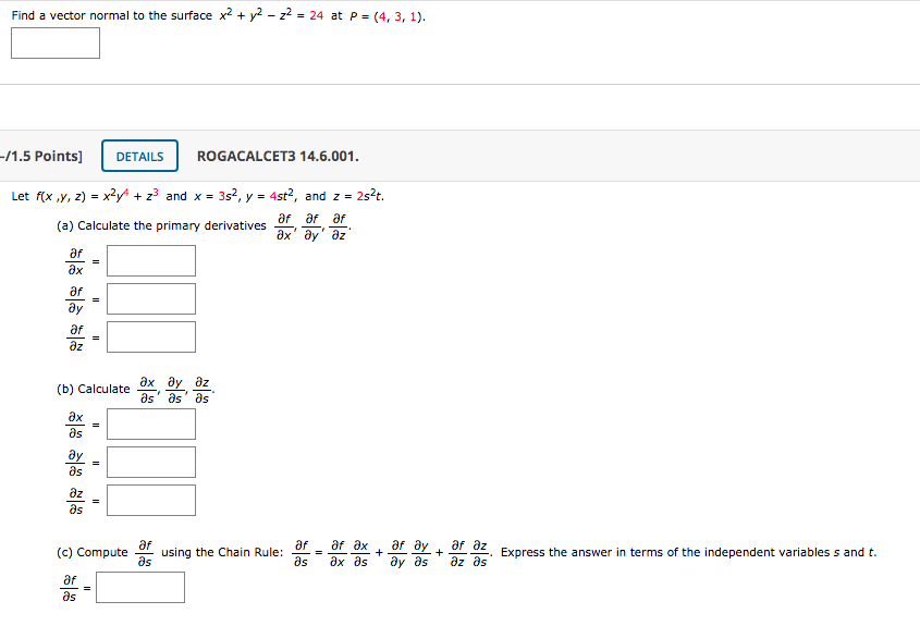 Solved Find a vector normal to the surface x2 + y2 – 22 = 24 | Chegg.com