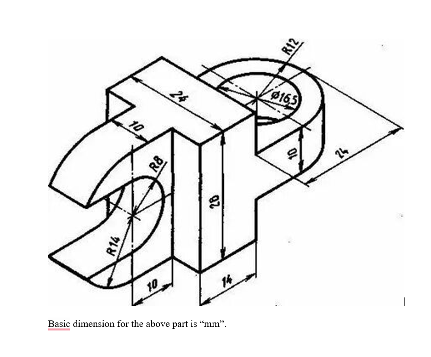 Solved Generate the appropriate dimensioned orthographic, | Chegg.com