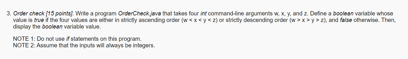 Solved Observe the following rules: DO NOT use if statements | Chegg.com