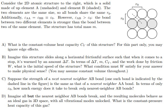 Consider the 2D atomic structure to the right, which | Chegg.com