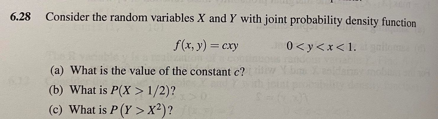 Solved 8 Consider the random variables X and Y with joint | Chegg.com