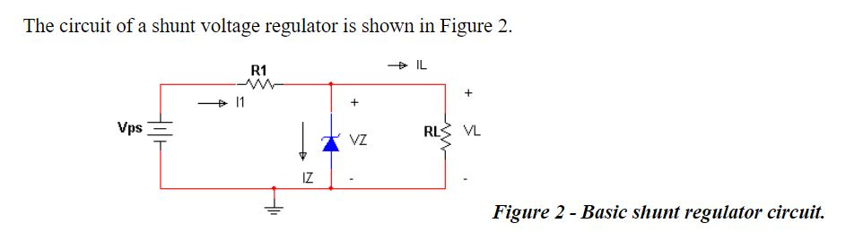 Solved The circuit of a shunt voltage regulator is shown in | Chegg.com