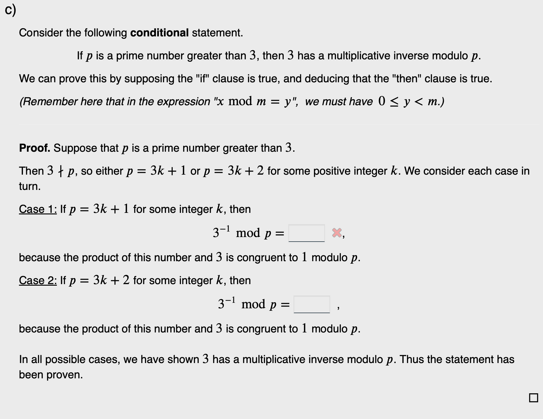 Solved Consider the following conditional statement. If p is | Chegg.com