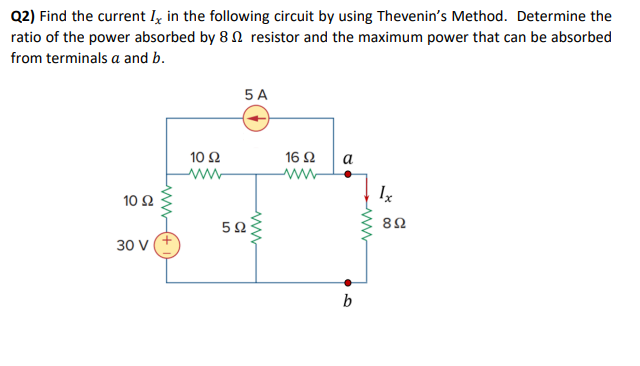 Solved Q2) Find the current Ix in the following circuit by | Chegg.com