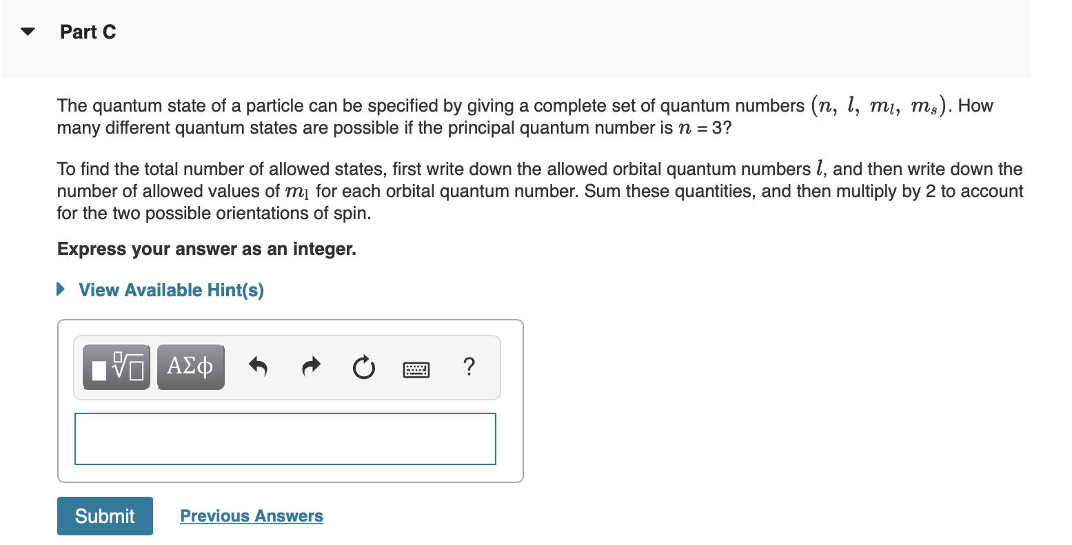Solved The quantum state of a particle can be specified by | Chegg.com