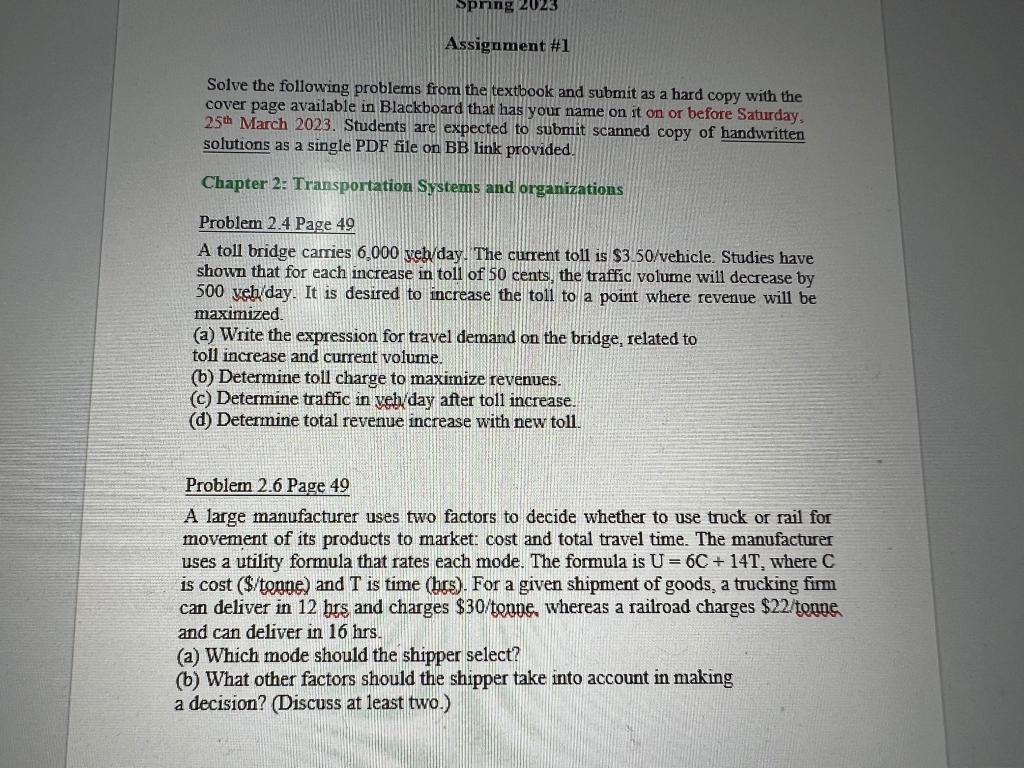 Solved Solve the following problems from the textbook and | Chegg.com