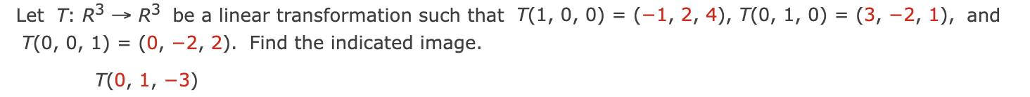Solved Let T:R3→R3 be a linear transformation such that | Chegg.com