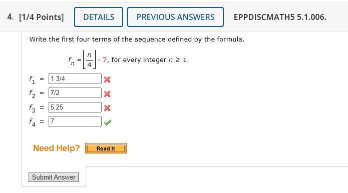 Solved Write the first four terms of the sequence defined by | Chegg.com