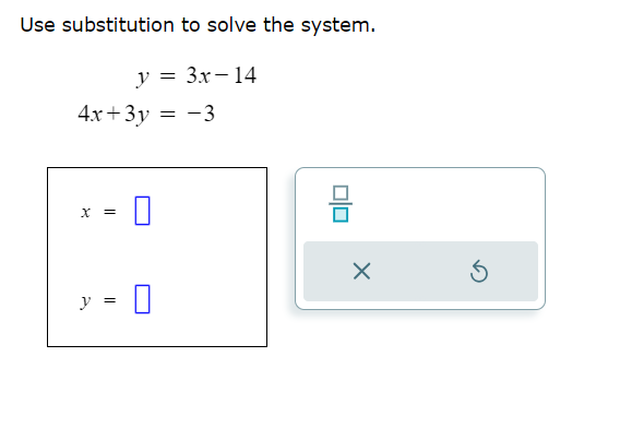 Solved Use substitution to solve the | Chegg.com