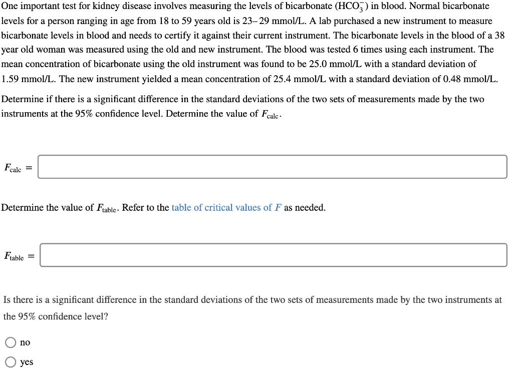Solved One important test for kidney disease involves | Chegg.com