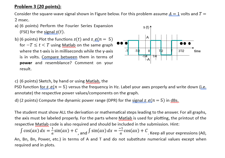 Solved For all problems, final answers without detailed work | Chegg.com