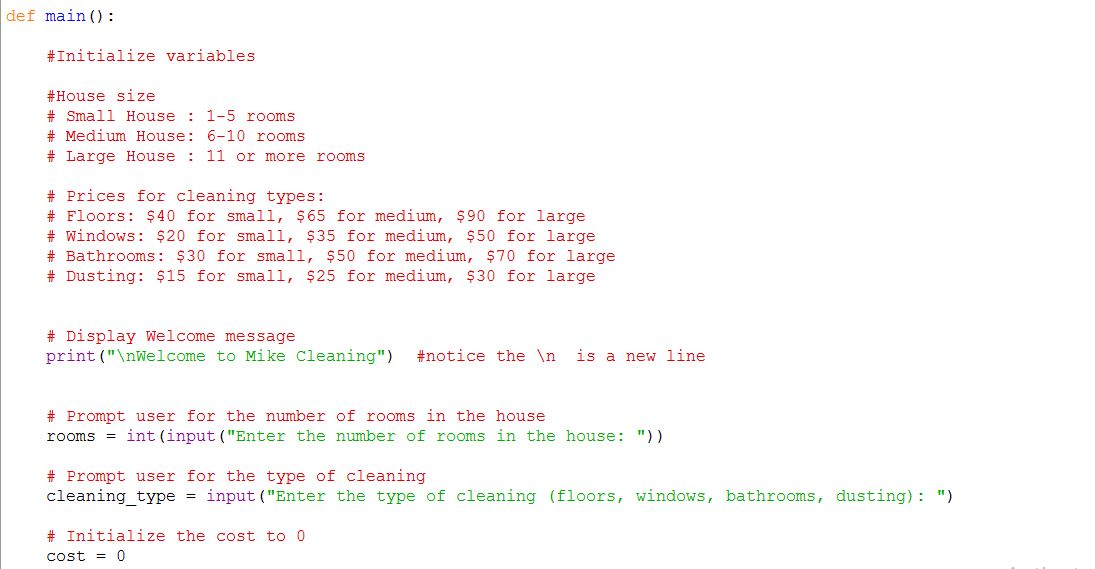 Solved \#House size \# Small House : 1-5 rooms \# Medium | Chegg.com