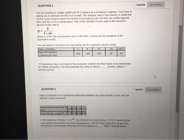 Solved Question 2 1 Points Save Answer You Are Working For 8493