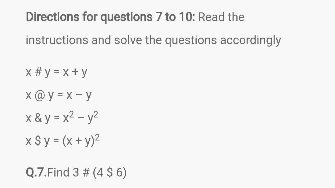 Solved Directions for questions 7 to 10: Read the | Chegg.com