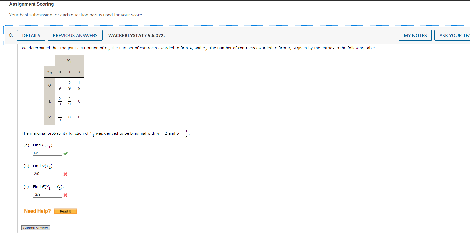 Solved Assignment Scoring Your best submission for each | Chegg.com