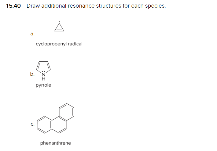 Solved 5.40 Draw additional resonance structures for each | Chegg.com