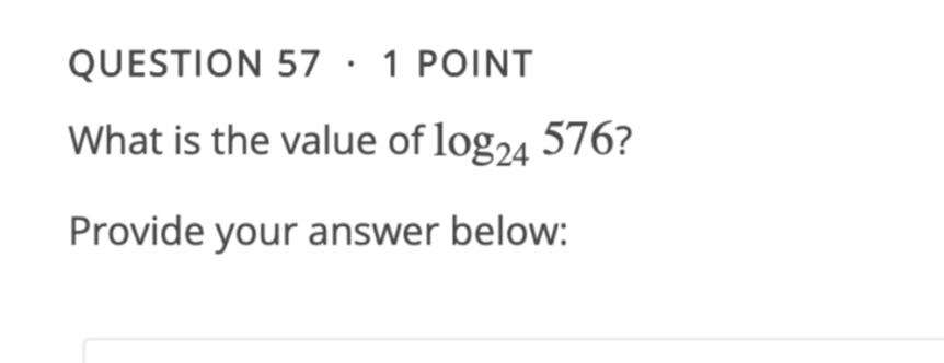 High Quality SOLUTION QUESTION 57 * 1 ﻿POINTWhat is ﻿the value | Chegg.com
