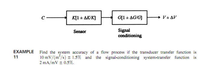 Solved EXAMPLE Find the system accuracy of a flow process if | Chegg.com
