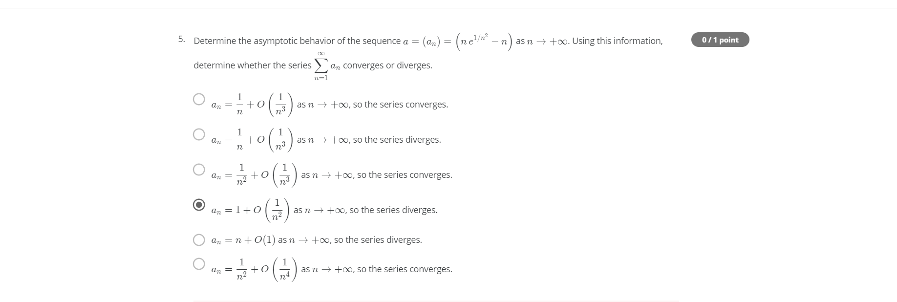 Solved 5. Determine the asymptotic behavior of the sequence | Chegg.com