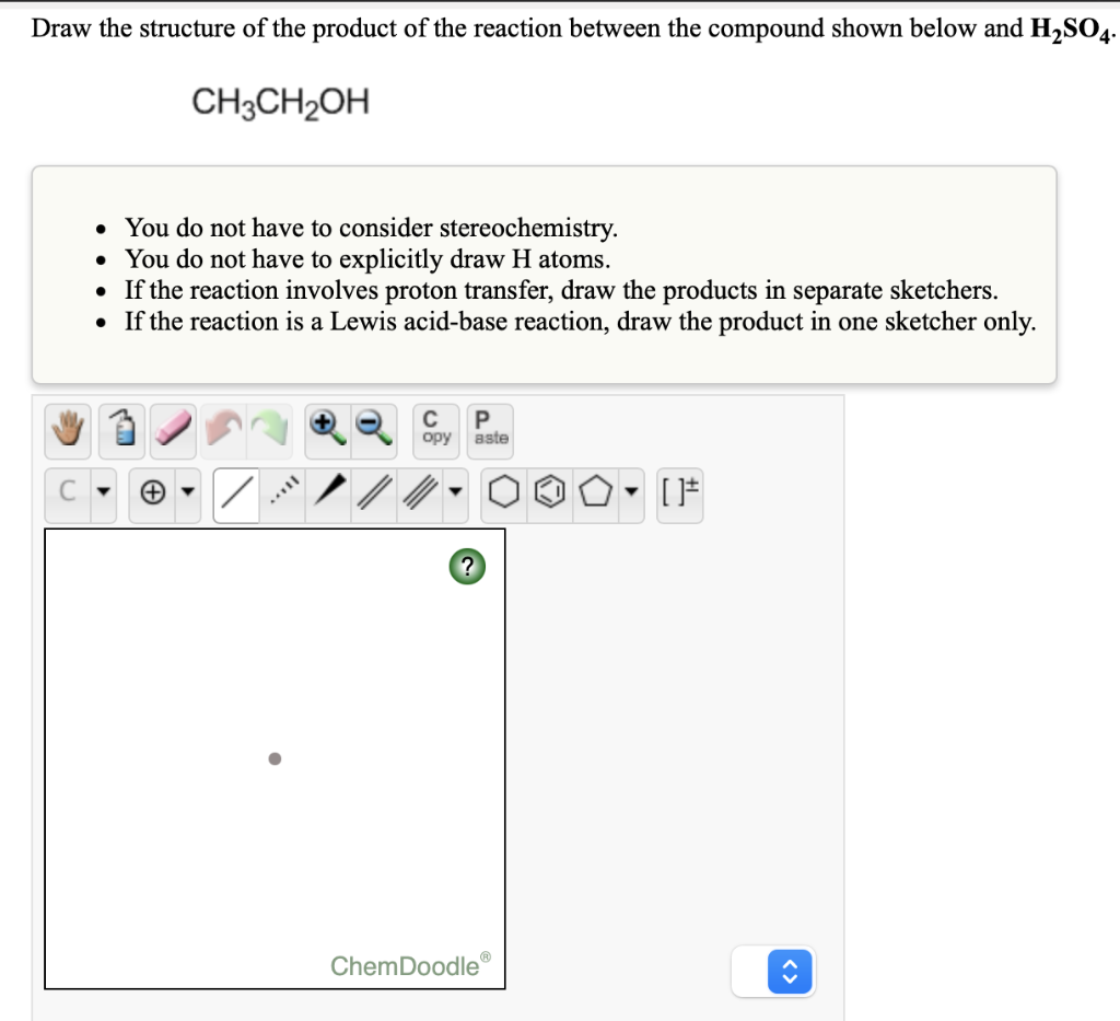 Solved Draw the structure of the product of the reaction | Chegg.com