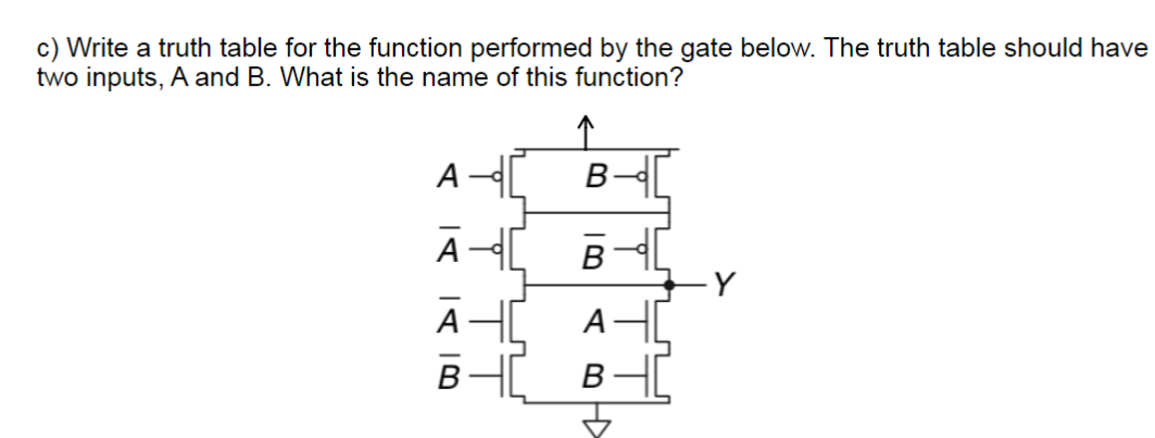 Solved c) Write a truth table for the function performed by | Chegg.com
