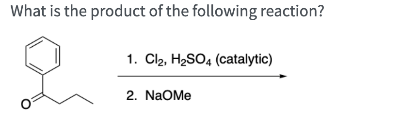 Solved What is the product of the following reaction? 1. | Chegg.com
