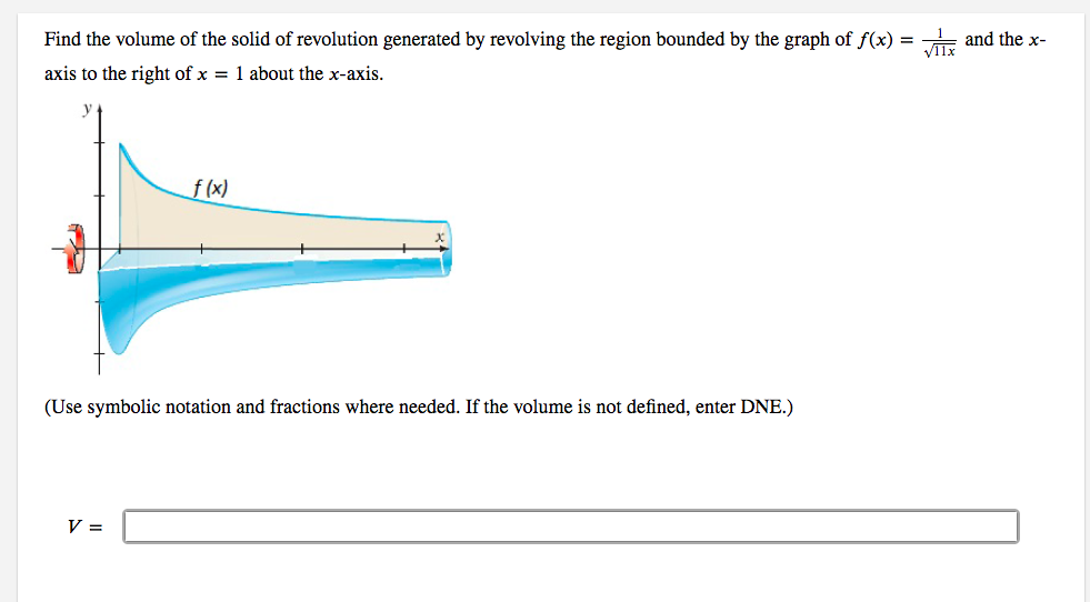 Solved Find the volume of the solid of revolution generated | Chegg.com