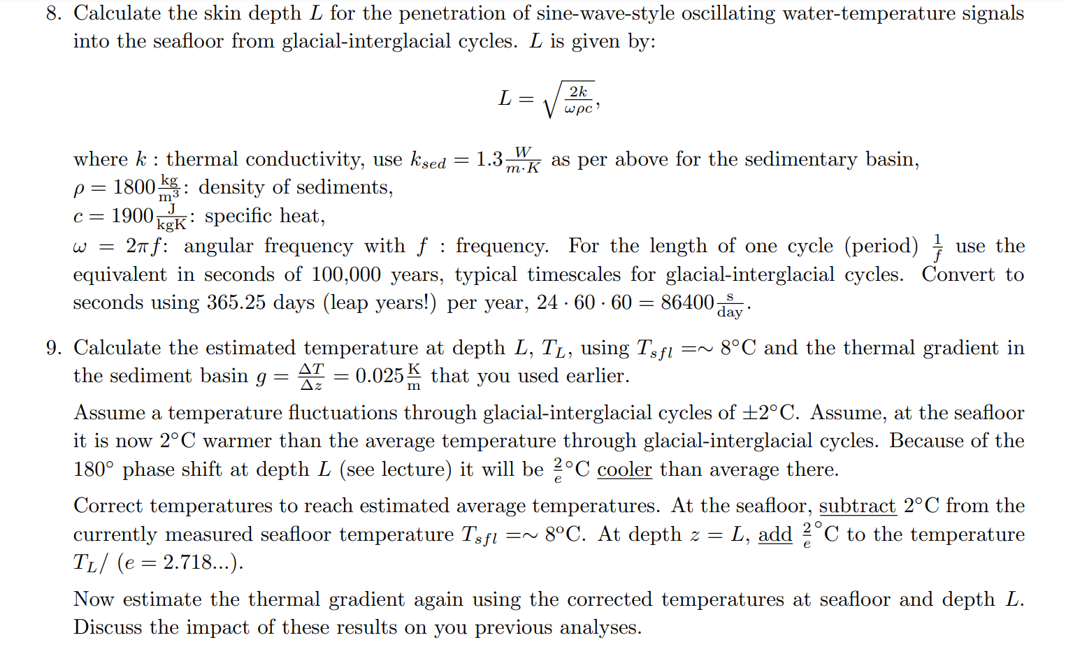 8. Calculate the skin depth L for the penetration of | Chegg.com