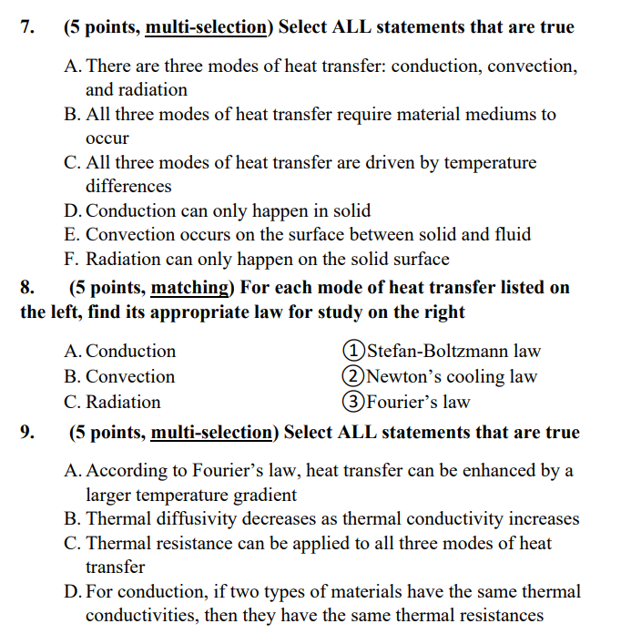 Solved 7. (5 points, multi-selection) Select ALL statements | Chegg.com