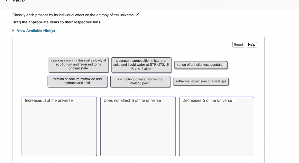 Solved Rank these systems in order of decreasing entropy. | Chegg.com
